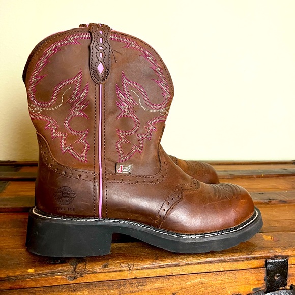 Justin Boots | Shoes | Justin Gypsy Wanette Aged Bark Safety Steel Toe ...